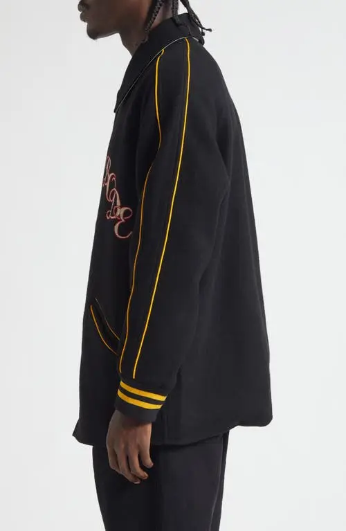 BODE Monogram Snap Reversible Jacket - Black Multi