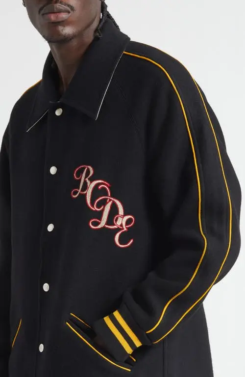 BODE Monogram Snap Reversible Jacket - Black Multi