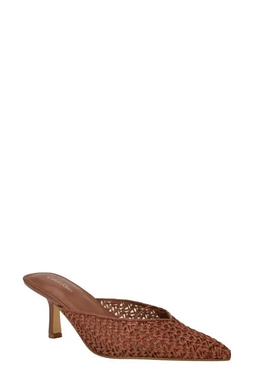Calvin Klein Camily Pointed Toe Mule - Cognac