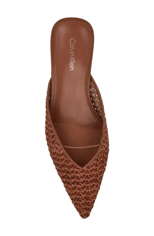 Calvin Klein Camily Pointed Toe Mule - Cognac