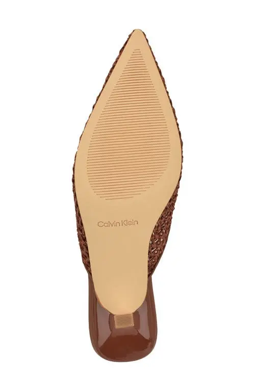 Calvin Klein Camily Pointed Toe Mule - Cognac