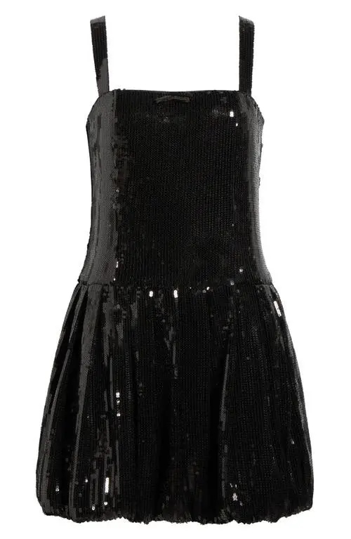 WAYF Bella Bubble Hem Sequin Minidress