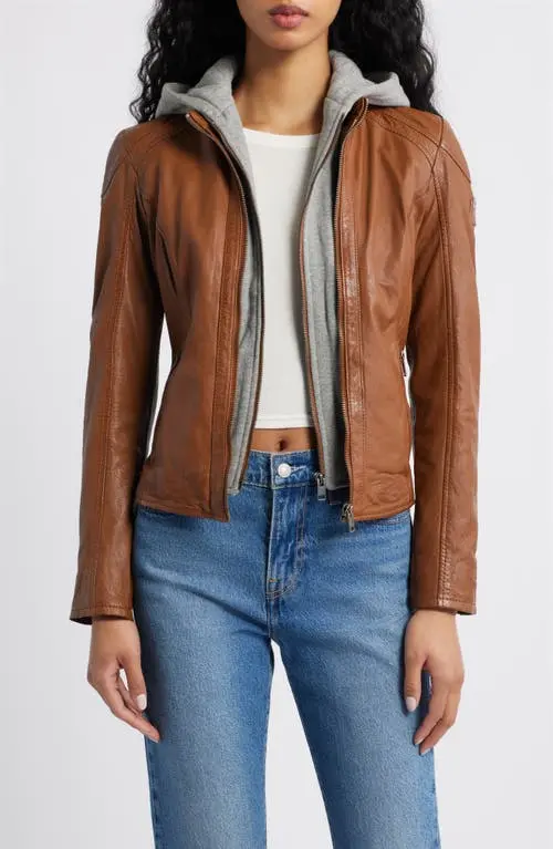 Mauritius Allice Leather Moto Jacket
