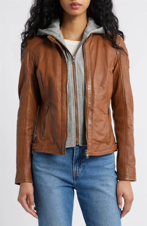 Mauritius Allice Leather Moto Jacket