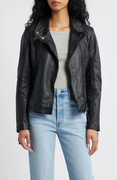 Mauritius Morgan Studded Leather Moto Jacket