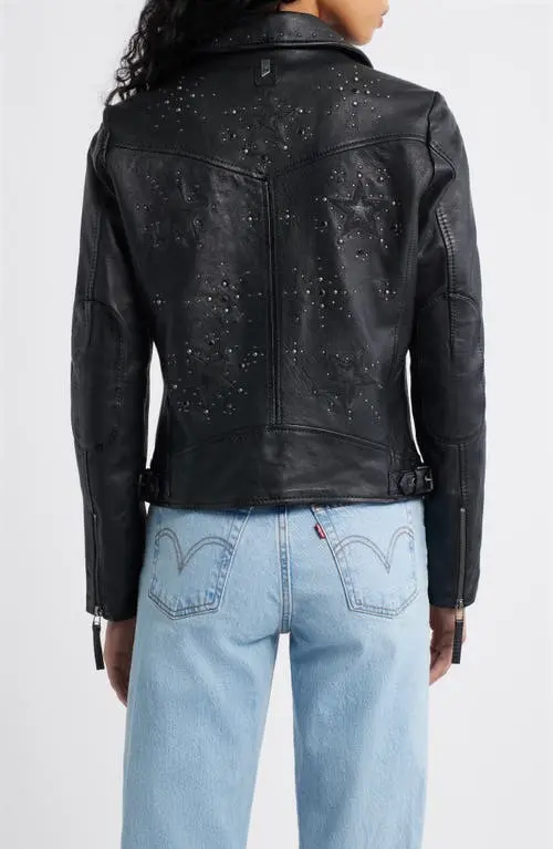 Mauritius Morgan Studded Leather Moto Jacket