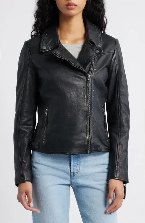 Mauritius Morgan Studded Leather Moto Jacket