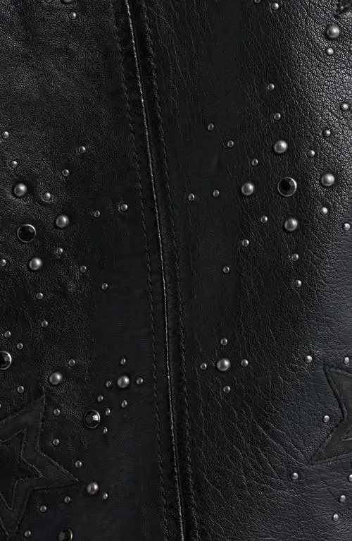 Mauritius Morgan Studded Leather Moto Jacket