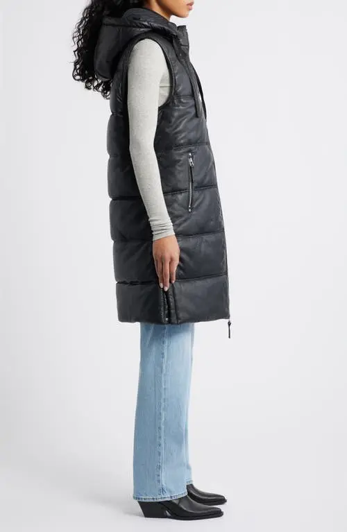 Mauritius Veo Long Quilted Leather Vest