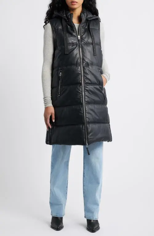 Mauritius Veo Long Quilted Leather Vest
