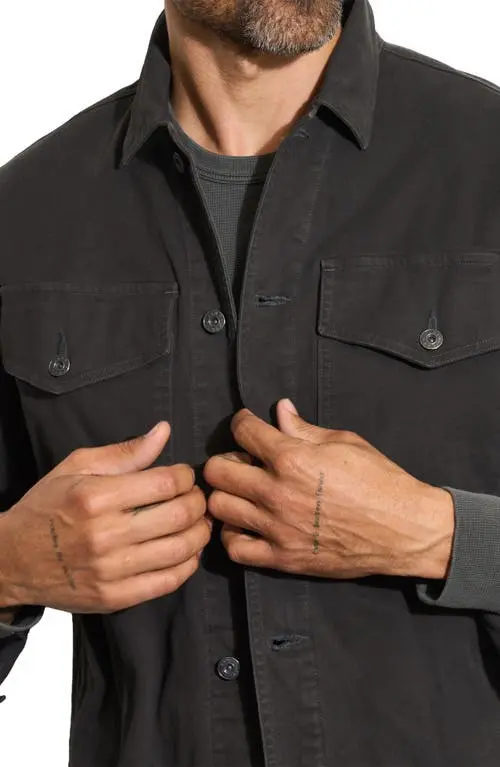 ROAN Odessa Mid Century Cotton Stretch Twill Shirt Jacket