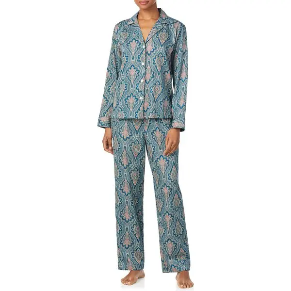 Ralph Lauren Print Cotton Blend Pajamas - Blue/turquoise