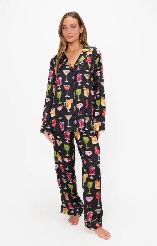 Show Me Your Mumu Classic Pj Set - Holiday Cocktails Silky