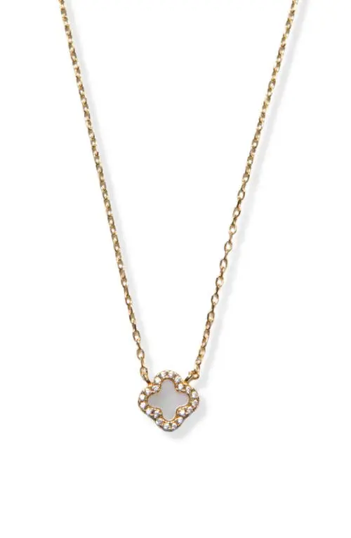 Argento Vivo Mini Clover Mother-of-pearl Pendant Necklace - Gold