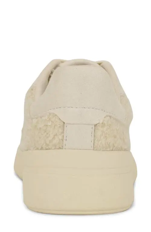 Nine West Linehan Faux Shearling Sneakers - Ivory
