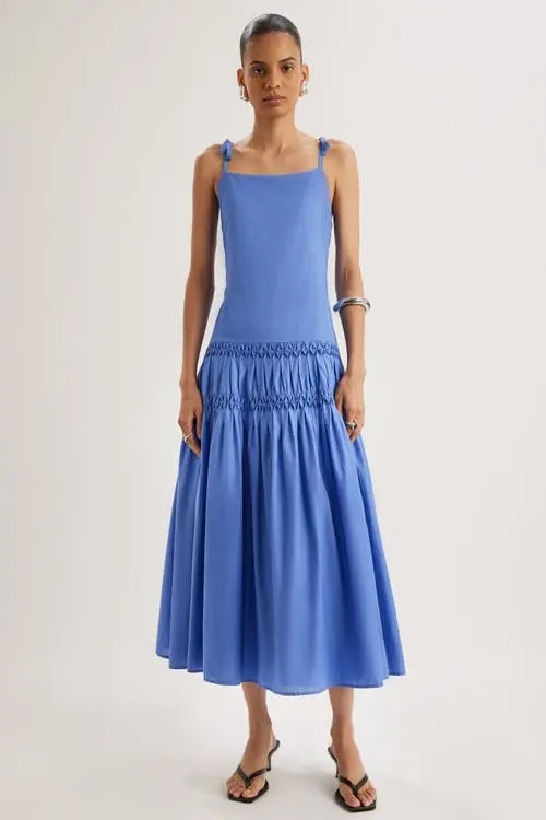 Merlette Layal Midi Dress - Azure