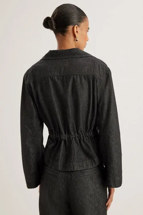 Merlette Milton Longline Jacket - Black Wash