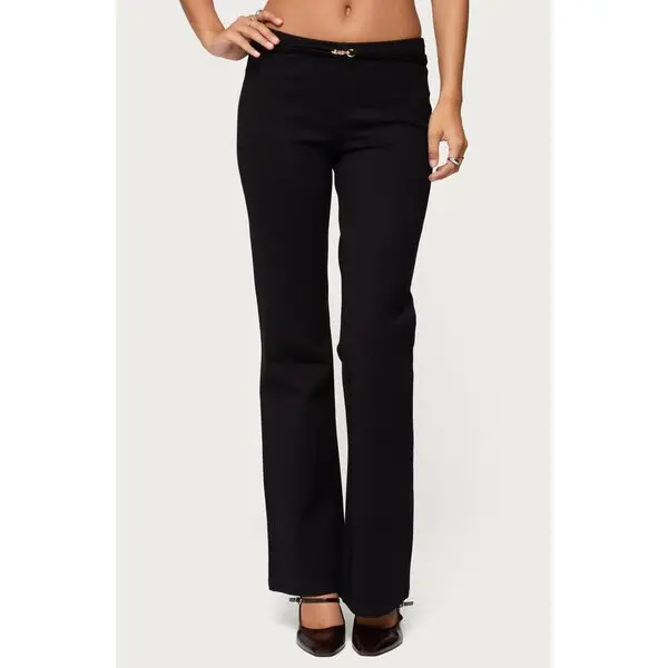 EDIKTED Belted Flare Leg Trousers
