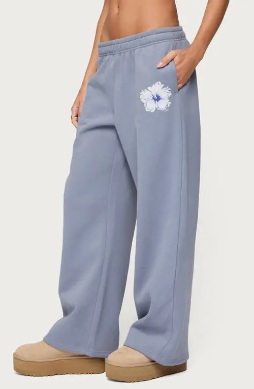 EDIKTED Tropical Bloom Wide Leg Sweatpants