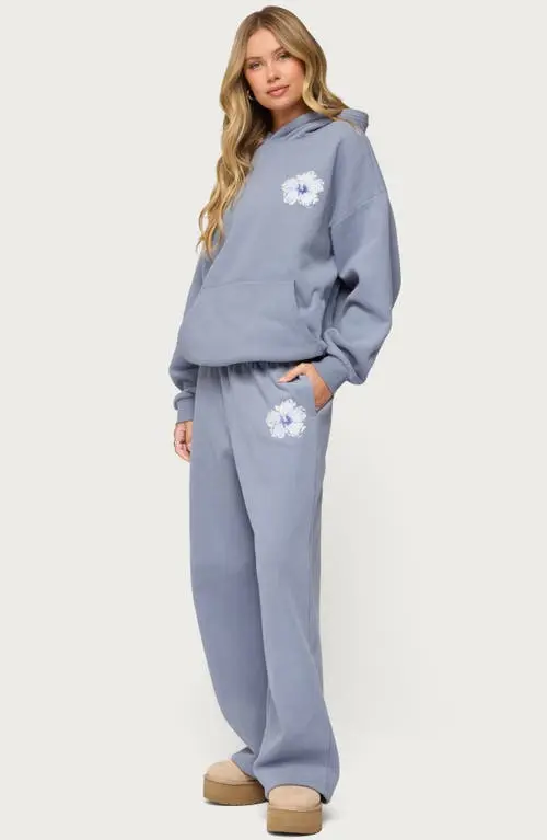 EDIKTED Tropical Bloom Wide Leg Sweatpants