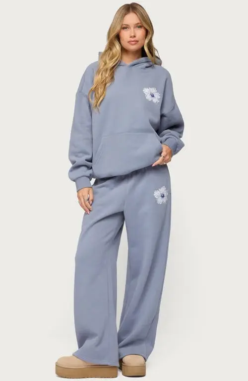 EDIKTED Tropical Bloom Wide Leg Sweatpants