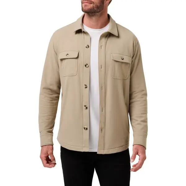 Travis Mathew Polar Fleece Shirt Jacket - Weathered Teak
