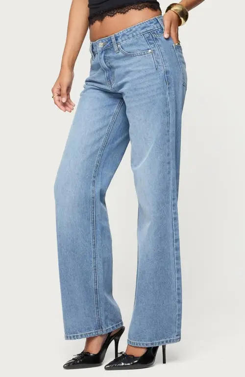 EDIKTED Mid-rise Straight Leg Jeans