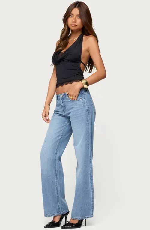 EDIKTED Mid-rise Straight Leg Jeans