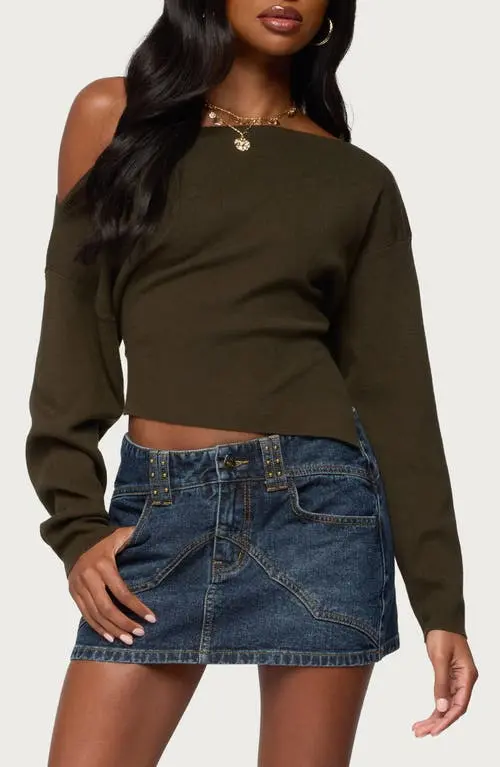 EDIKTED Asymmetric Off-the-shoulder Sweater