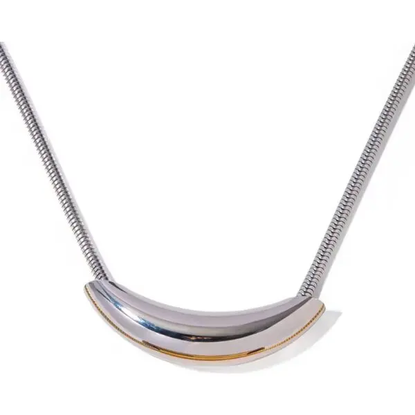 MACRAE & CO. Tube Pendant Necklace - Silver