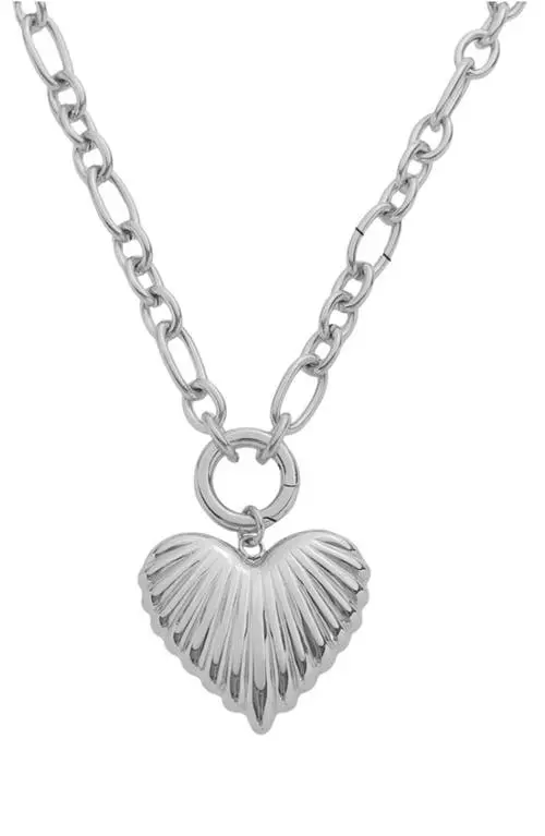 MACRAE & CO. Lorraine Heart Pendant Necklace - Silver