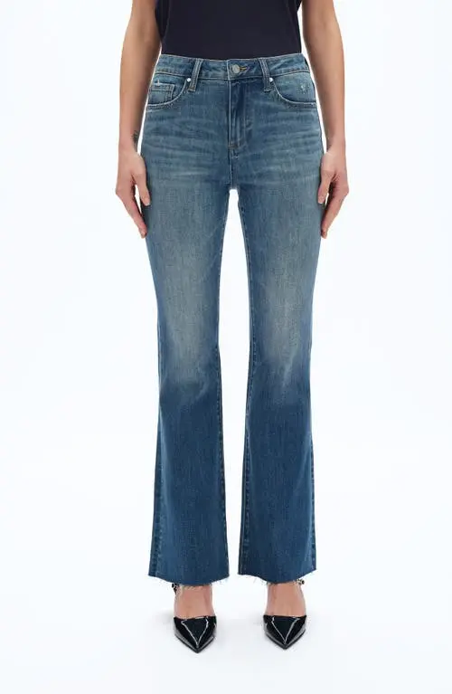 BAYEAS Raw Hem Mid Rise Flare Jeans