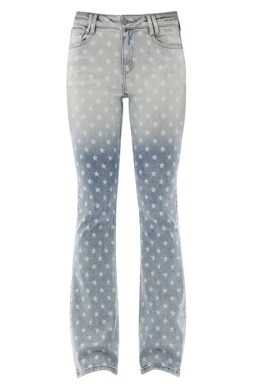 BAYEAS Star Print Bootcut Jeans