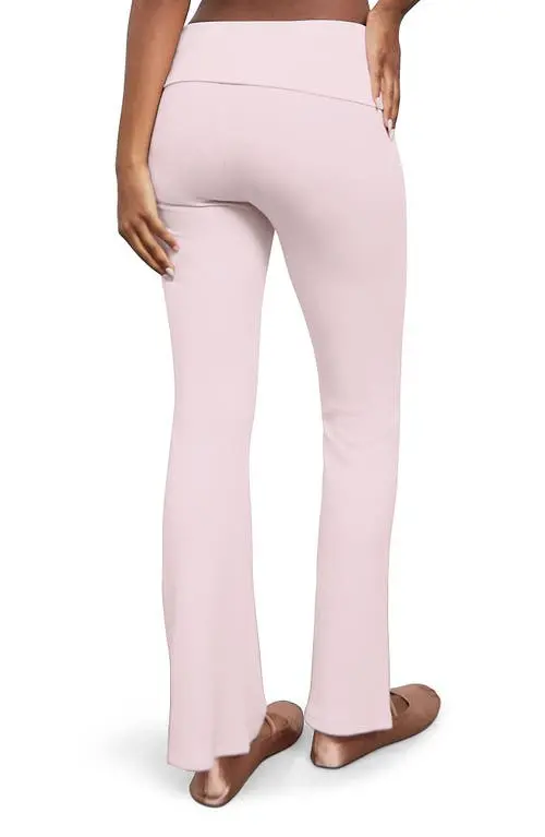 FLORENCE BY MILLS High Waist Foldover Rib Pants - Ballet Slipper