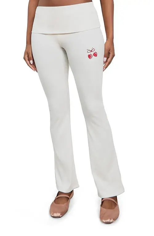 FLORENCE BY MILLS High Waist Foldover Rib Pants - Jet Stream