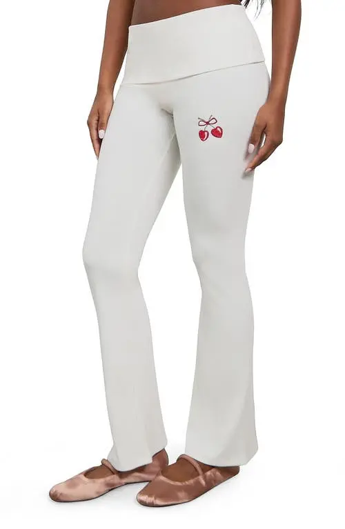 FLORENCE BY MILLS High Waist Foldover Rib Pants - Jet Stream
