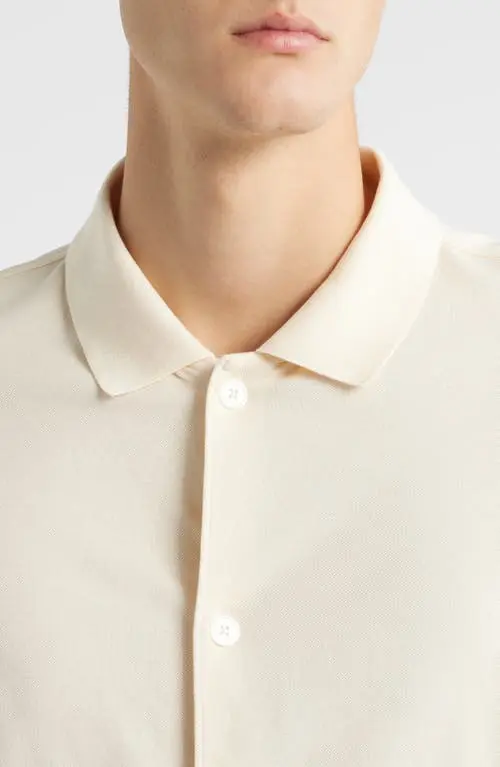 FRAME Cotton Piqué Button-up Shirt