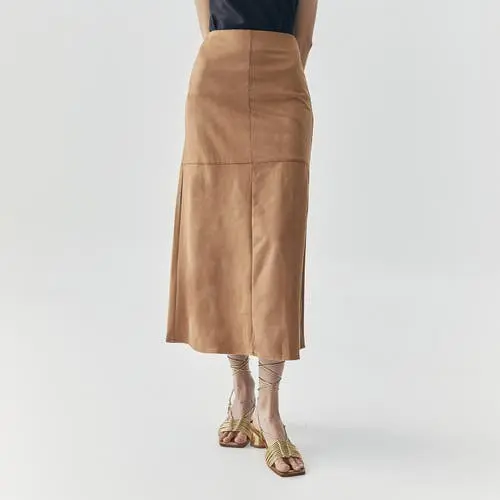 ATS Fern Suede Midi Skirt