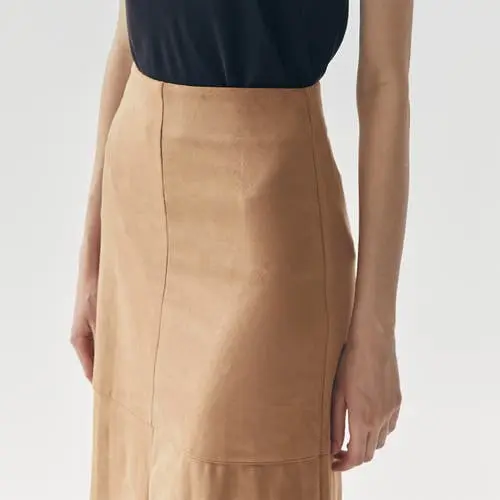 ATS Fern Suede Midi Skirt