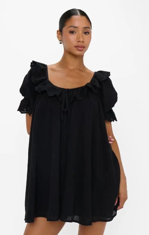 Show Me Your Mumu Toulouse Tunic Dress - Black Voile