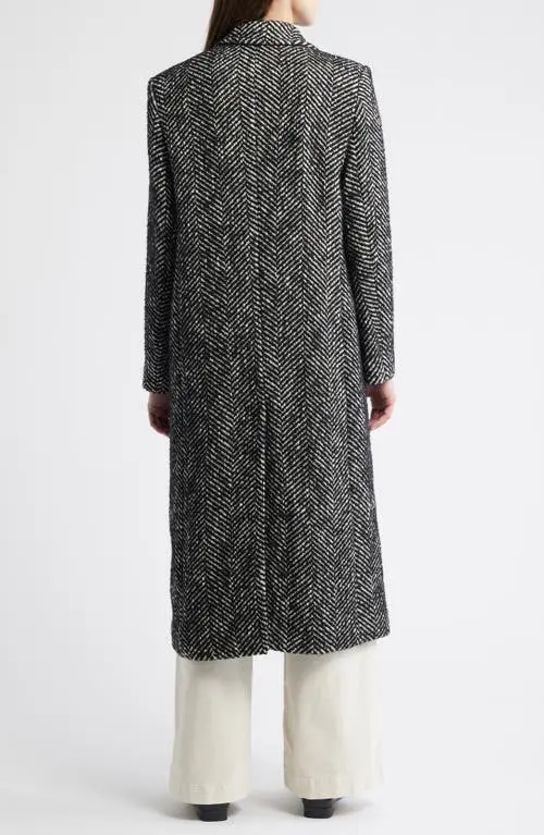 Hugo Boss Herringbone Longline Coat