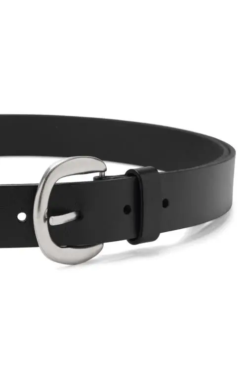 Mango Round Buckle Leather Belt