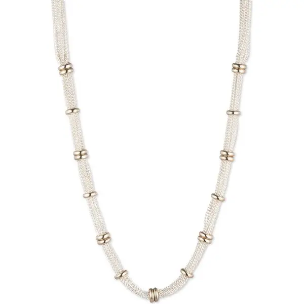 Ralph Lauren Two-tone Station Necklace - Gold/silver