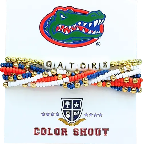 COLOR SHOUT Florida Lucky 7 Bracelet Set - Yellow Gold