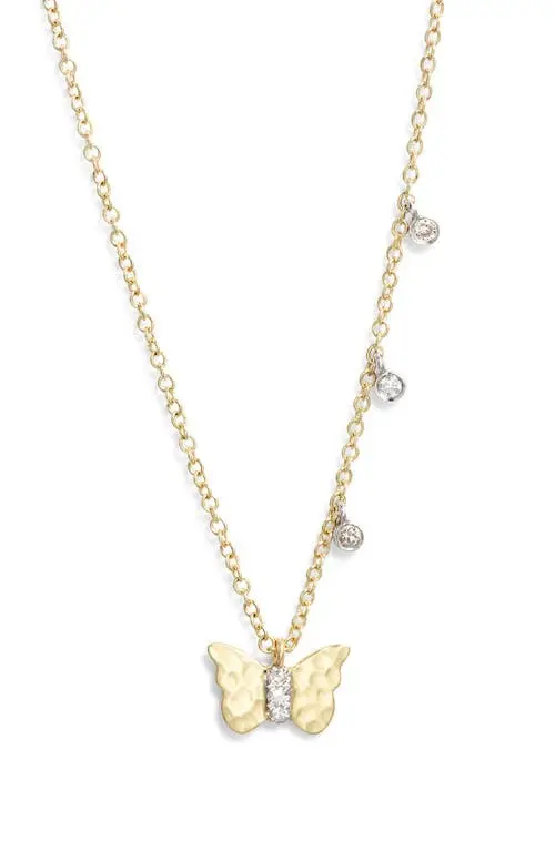 Meira T Butterfly Pendant Necklace - Yellow