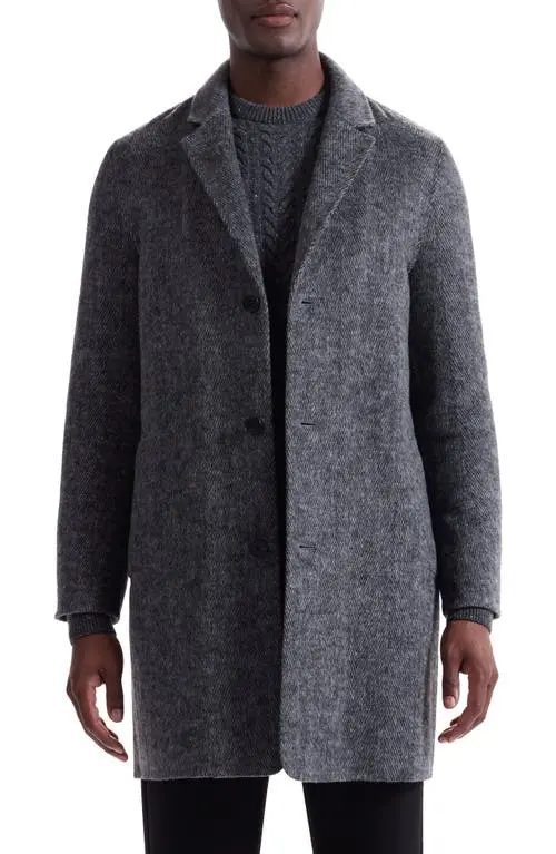 Bugatchi Herringbone Wool Blend Car Coat