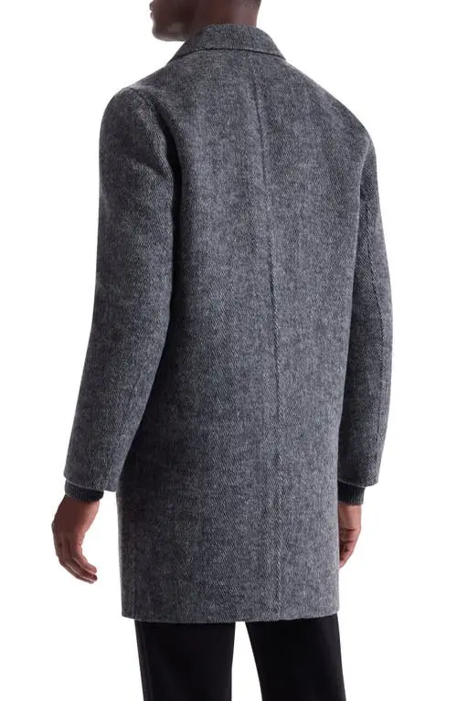 Bugatchi Herringbone Wool Blend Car Coat