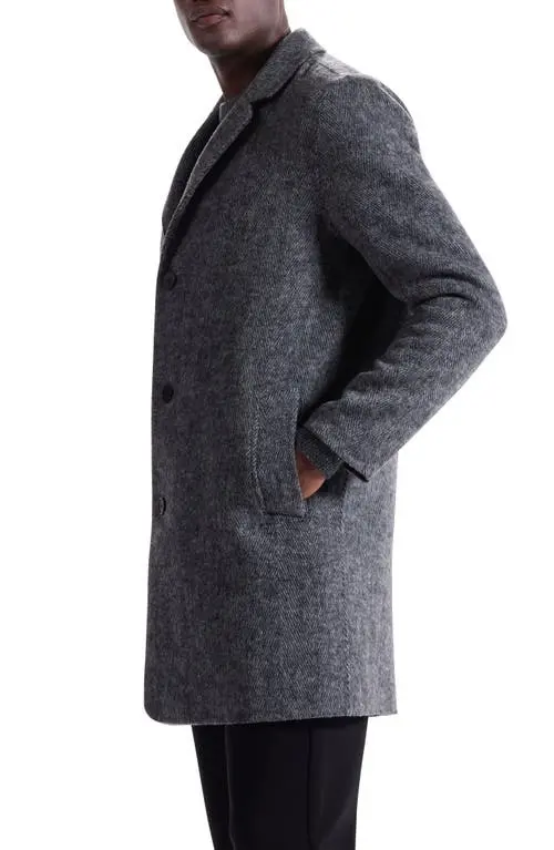 Bugatchi Herringbone Wool Blend Car Coat