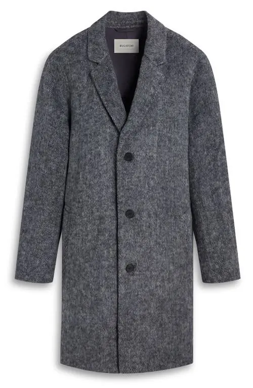 Bugatchi Herringbone Wool Blend Car Coat