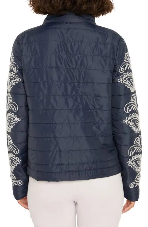 NIC+ZOE Embroidered Puffer Jacket